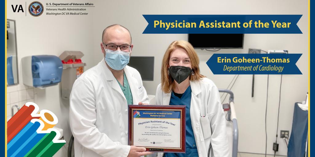 Washington DC VA Medical Center Names 2022 Physician Assistant Of The ...