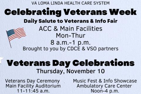 Veterans Day Celebrations Nov. 10 | VA Loma Linda Health Care ...