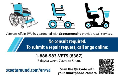 Mobility Device Repair Services Available For Veterans Enrolled In VA ...